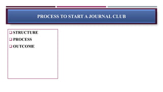 Methods of journal club presentation | PPTX