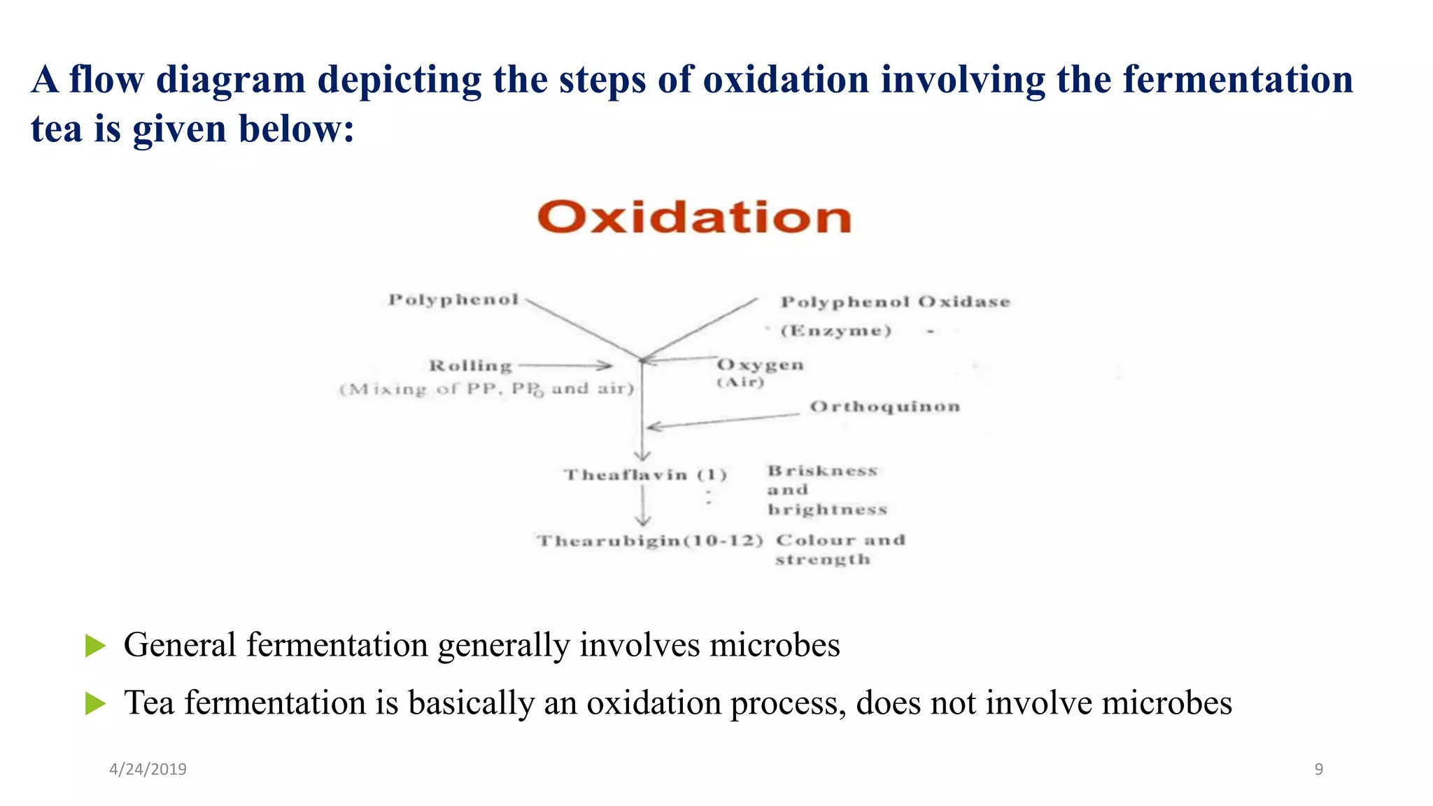 Methods of manufacturing and fermentation of tea | PPTX