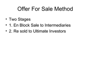 Methods Of Marketing Securities | PPT