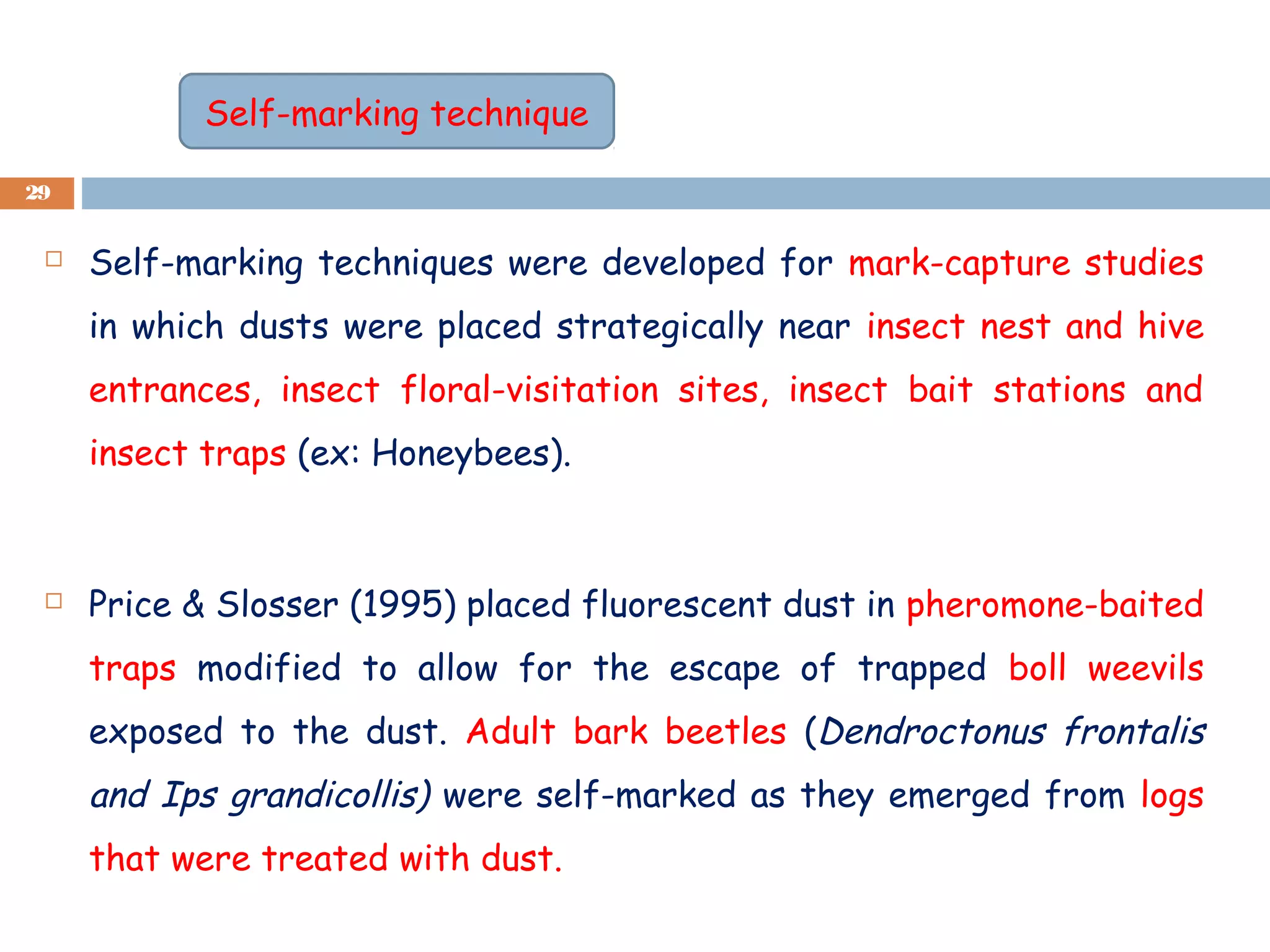 Methods of marking insects | PPT