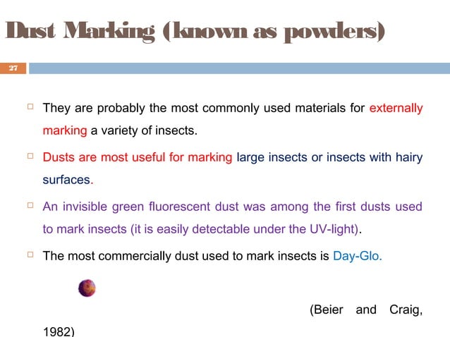 Methods of marking insects | PPT