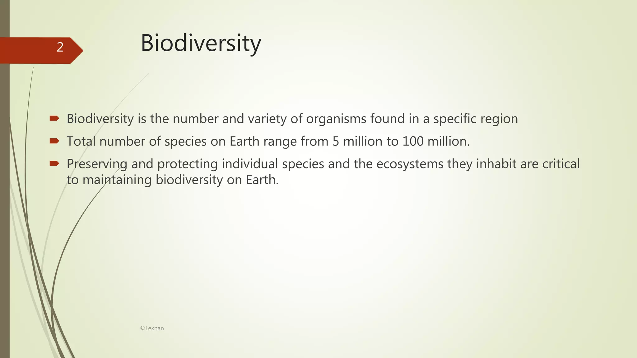 Methods of measuring biodiversity Biodiversity index | PPTX