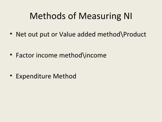 Methods of measuring National Income | PPT
