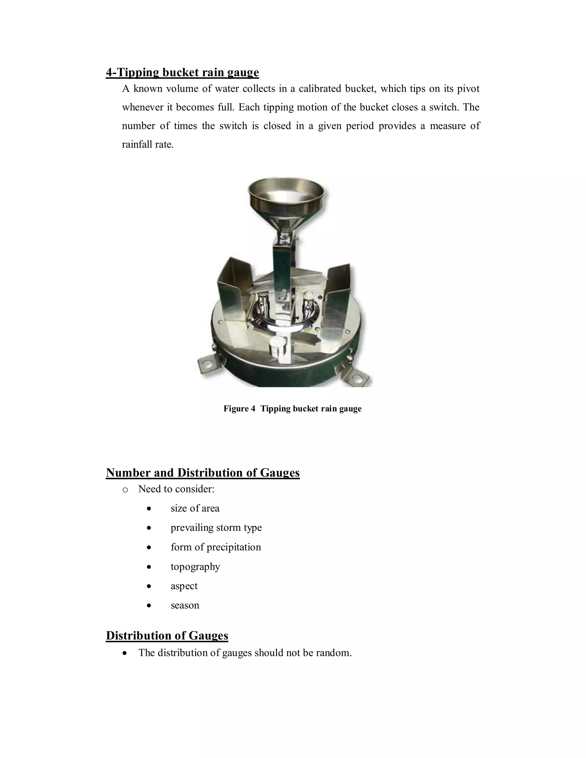 Methods of measuring rainfall | PDF