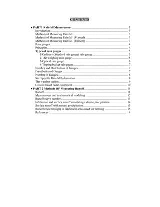 Methods of measuring rainfall | PDF