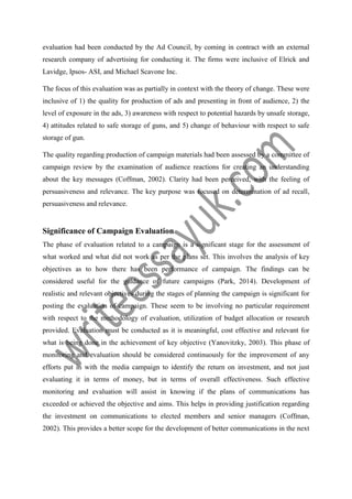 Methods of media campaign evaluation | PDF