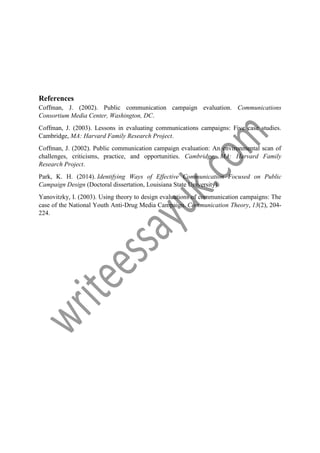 Methods of media campaign evaluation | PDF