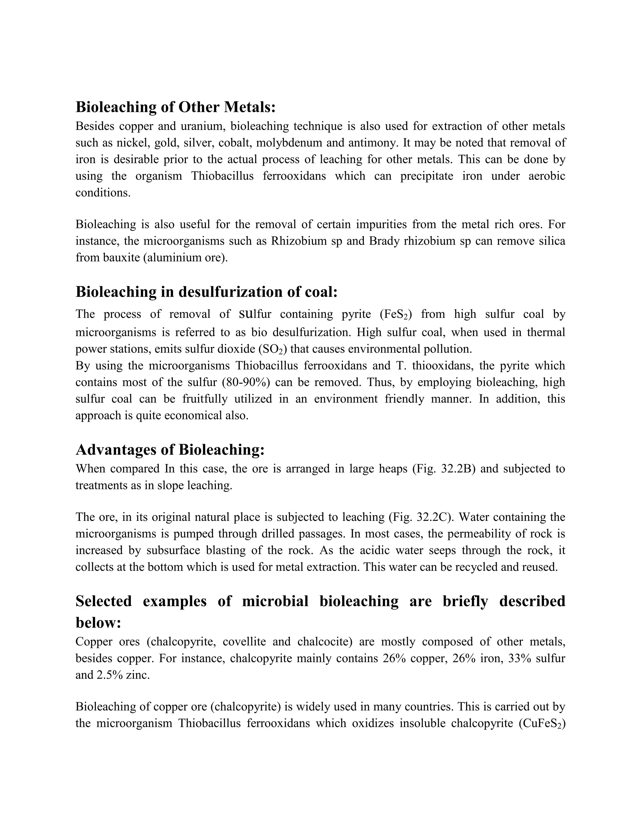Methods of metal recovery by microorganisms | PDF