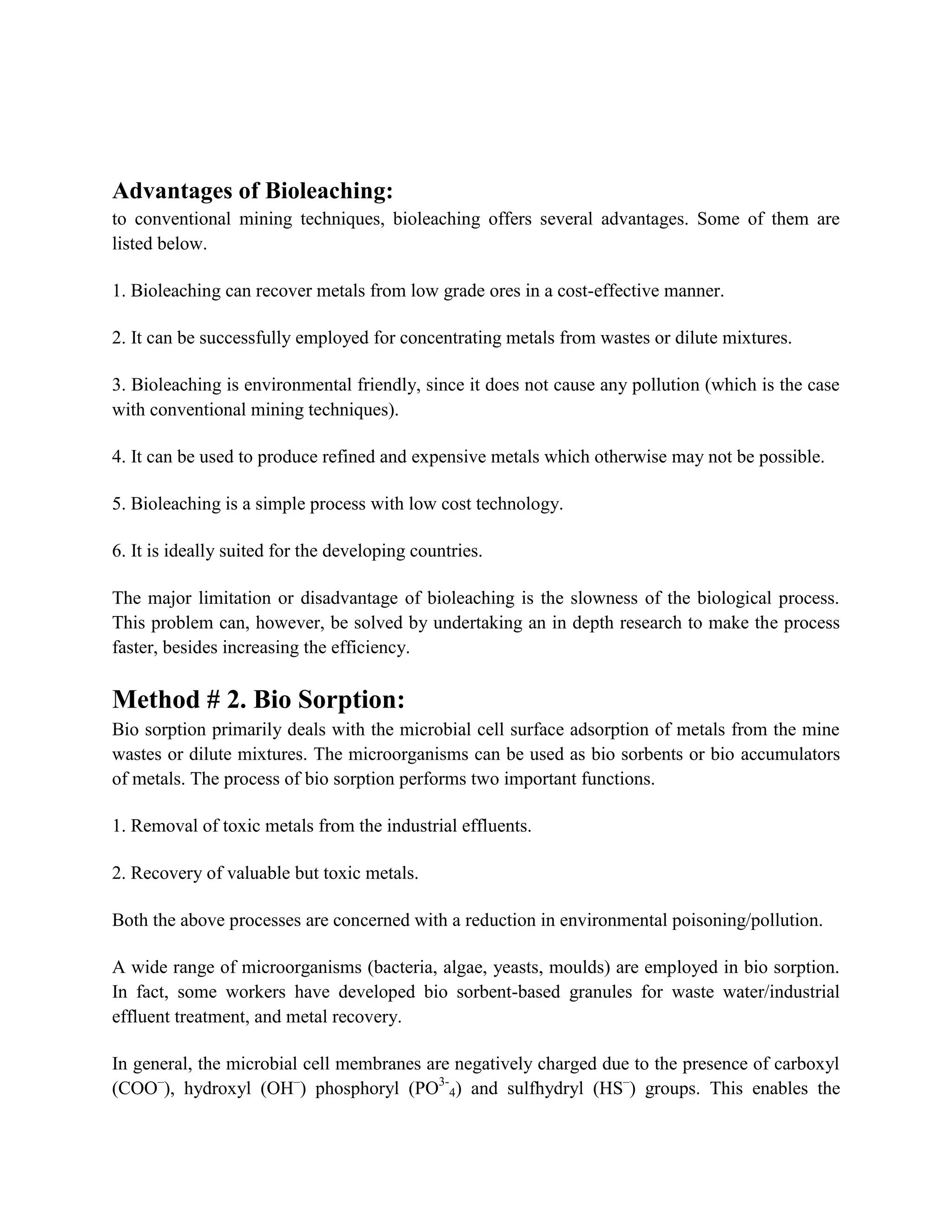 Methods of metal recovery by microorganisms | PDF