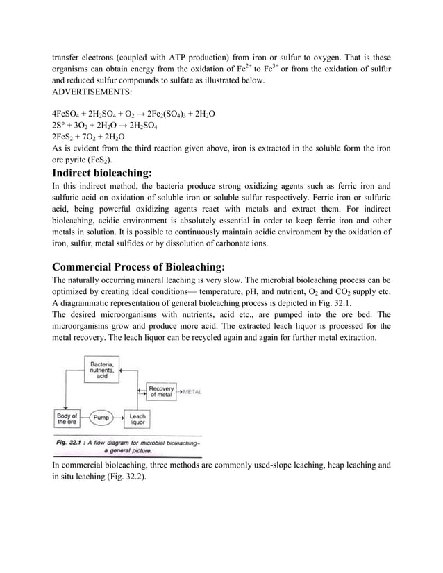 Methods of metal recovery by microorganisms | PDF