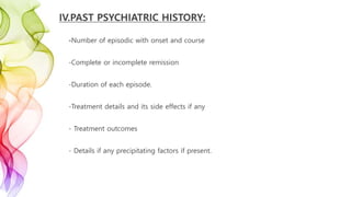 Methods of Mental Health Assessment(.History taking). | PPTX