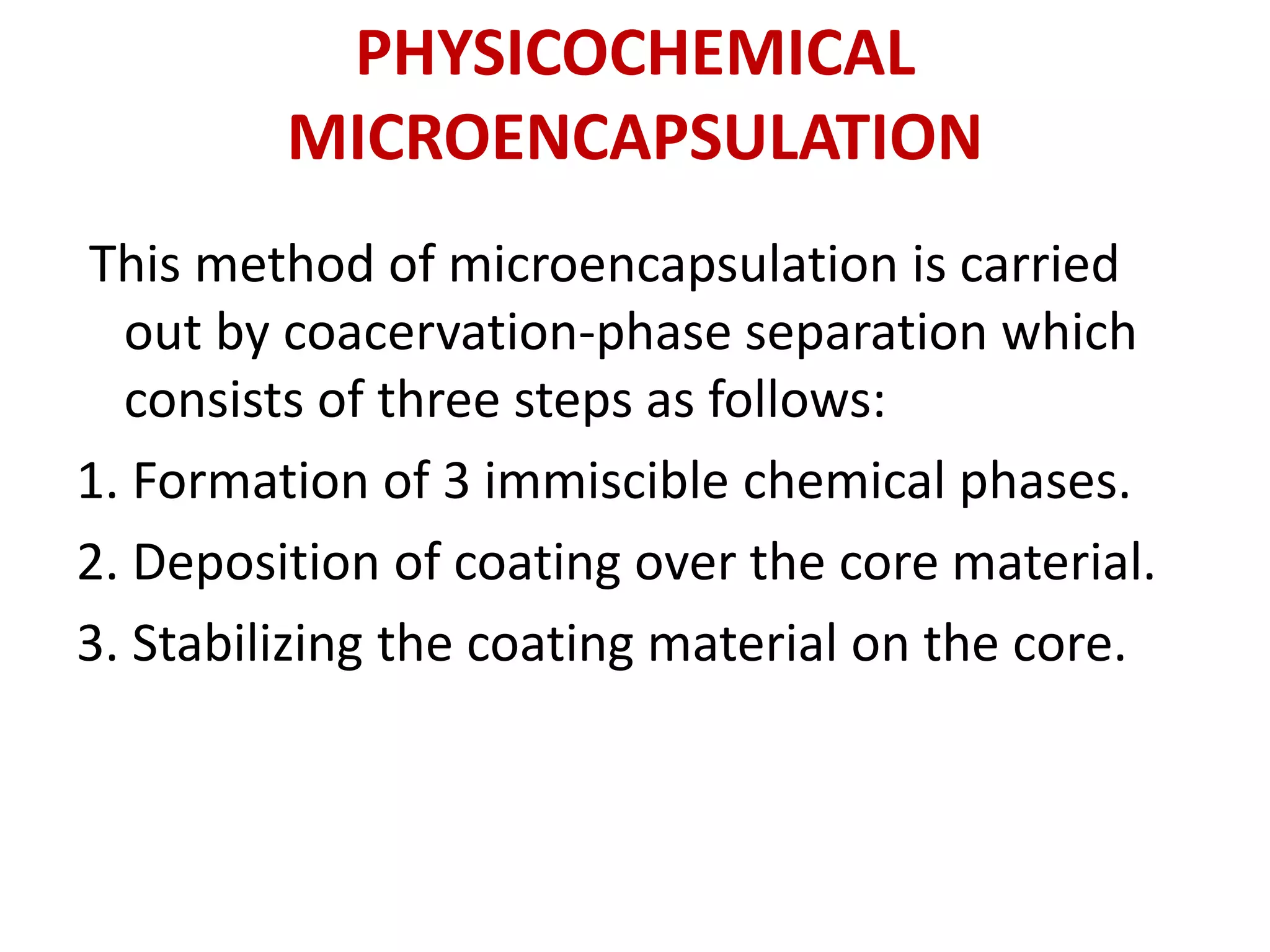 Methods of microencapsulation in Pharmtech. | PPT