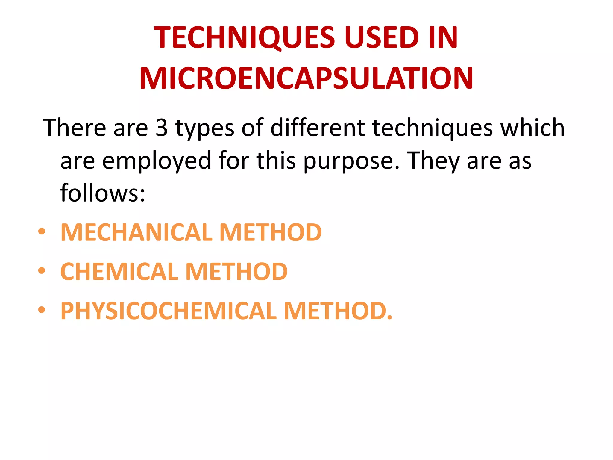 Methods of microencapsulation in Pharmtech. | PPT