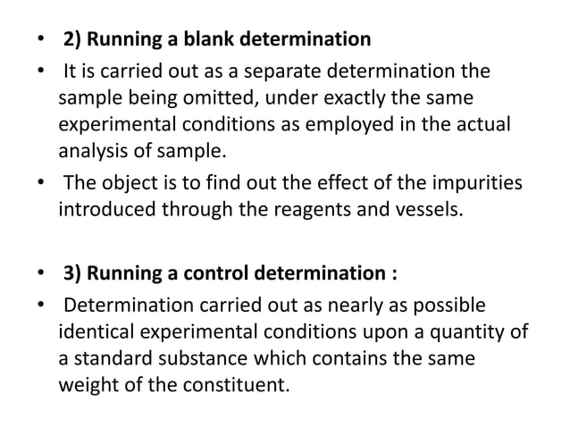 Methods of minimizing errors | PPTX | Chemistry | Science