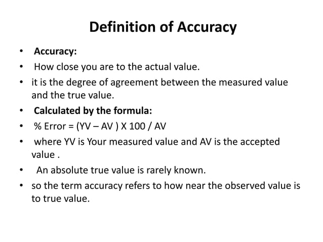 Methods of minimizing errors | PPTX | Chemistry | Science