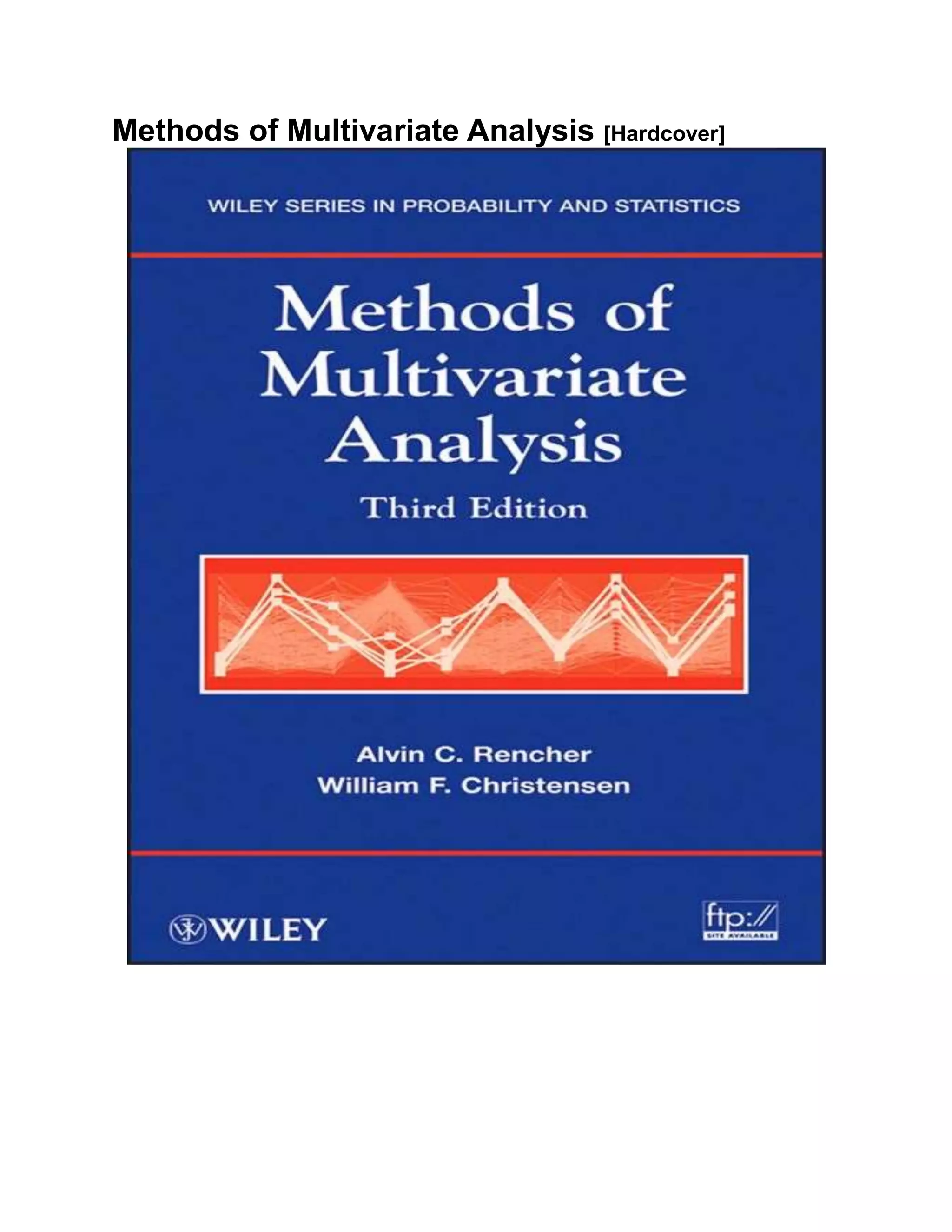 Methods of multivariate analysis | DOCX