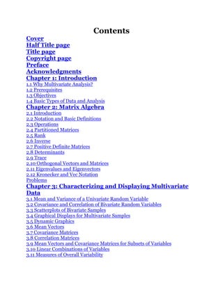 Methods of multivariate analysis | DOCX