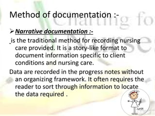 Methods of nursing documentation final | PPTX