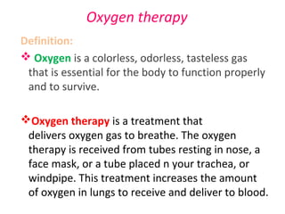Methods of oxygen administration PPT