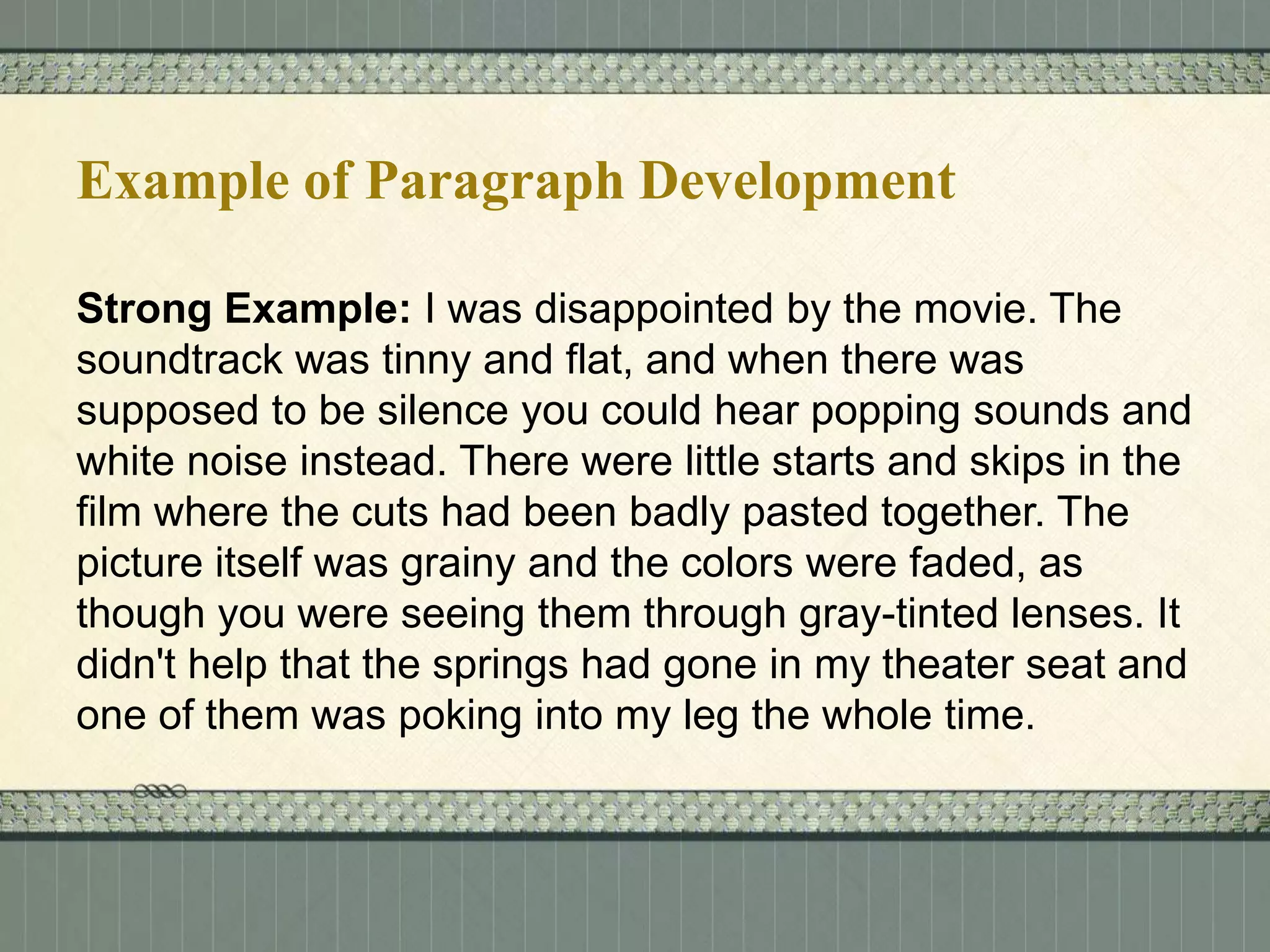 Methods of paragraph development | PPTX