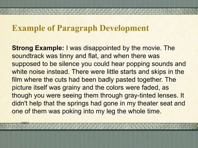 Methods of paragraph development | PPTX | Sports