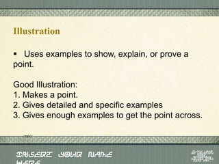 Methods of paragraph development | PPTX