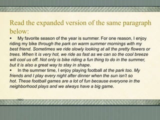 Methods of paragraph development | PPTX