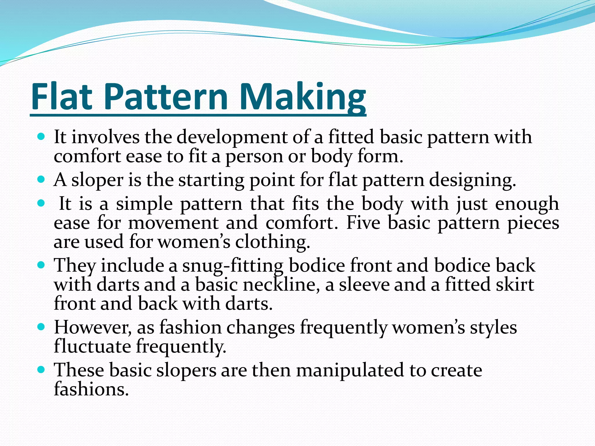 Methods of pattern making - S. Manohari | PPTX