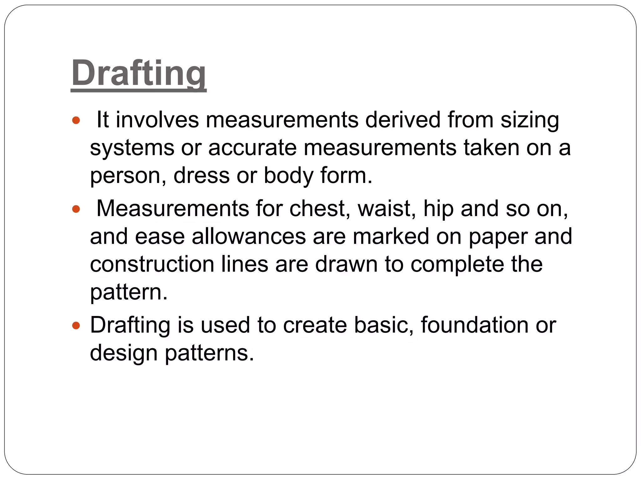 Methods of Pattern Making | PPTX