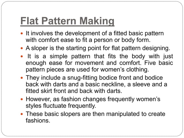 Methods of Pattern Making | PPTX | Needlework | Arts and Crafts