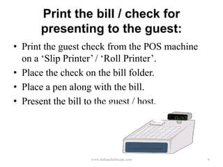 Methods of payment in hotel and restaurant | PPTX