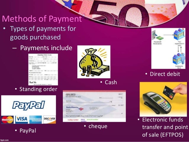 Methods of payment part 2
