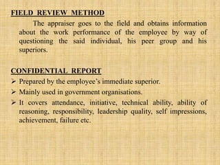 Methods of performance appraisal | PPT