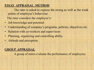 Methods of performance appraisal | PPTX