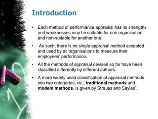 Methods of performance appraisal | PPTX