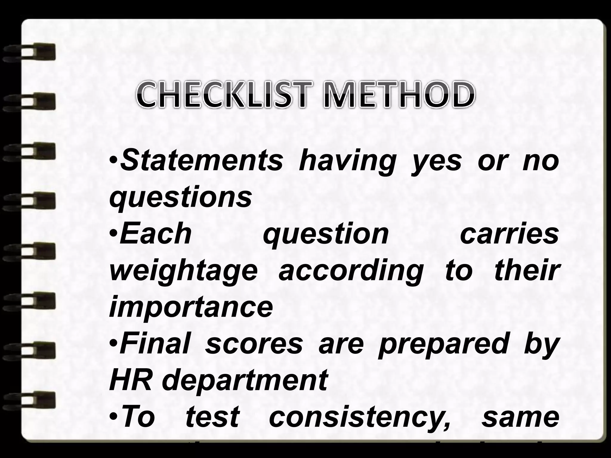 Methods of performance appraisal | PPT