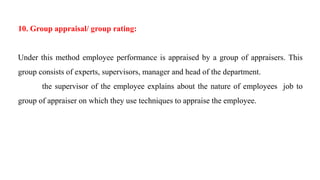 Methods of performance appraisal | PPTX