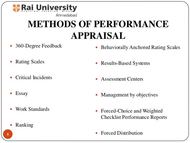 Methods of Performance appraisal - Principles of Human Resource Manag…