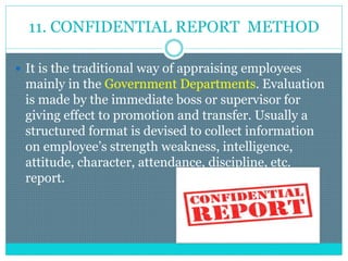 Methods of performance appraisal hrm | PPTX