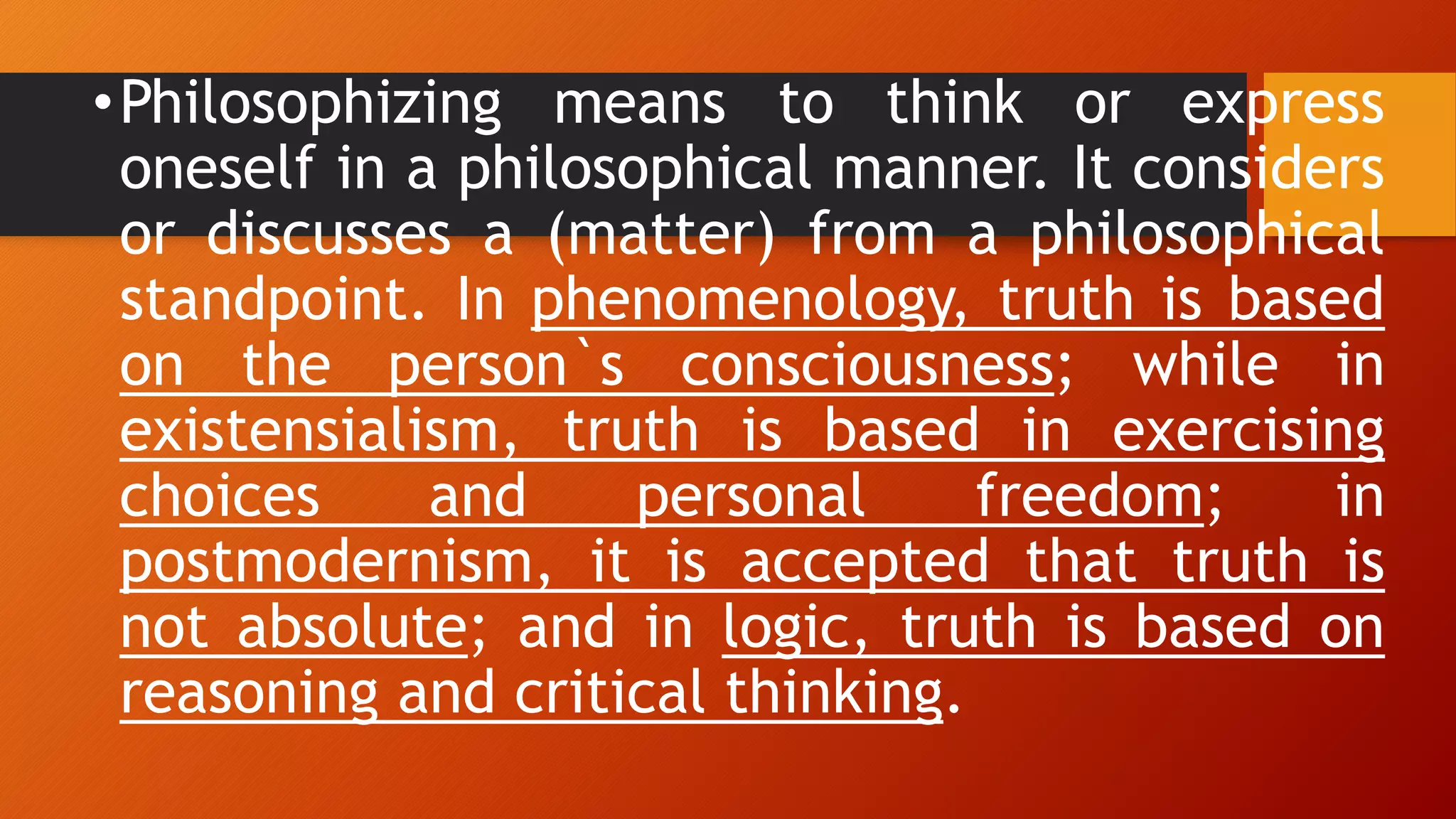 Methods of philosophizing | PPTX