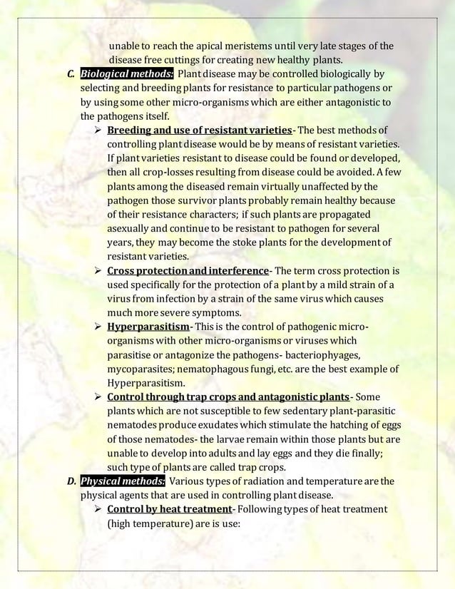 Methods of plant disease control | DOCX