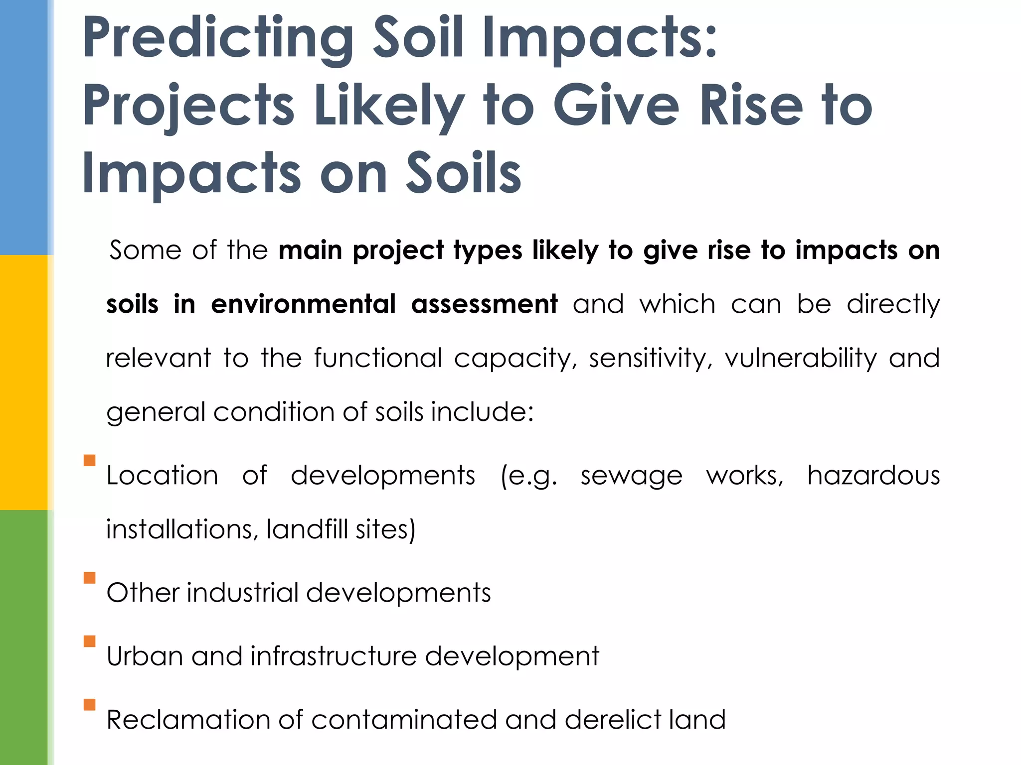Methods of prediction and assessment techniques of impacts soil | PPTX