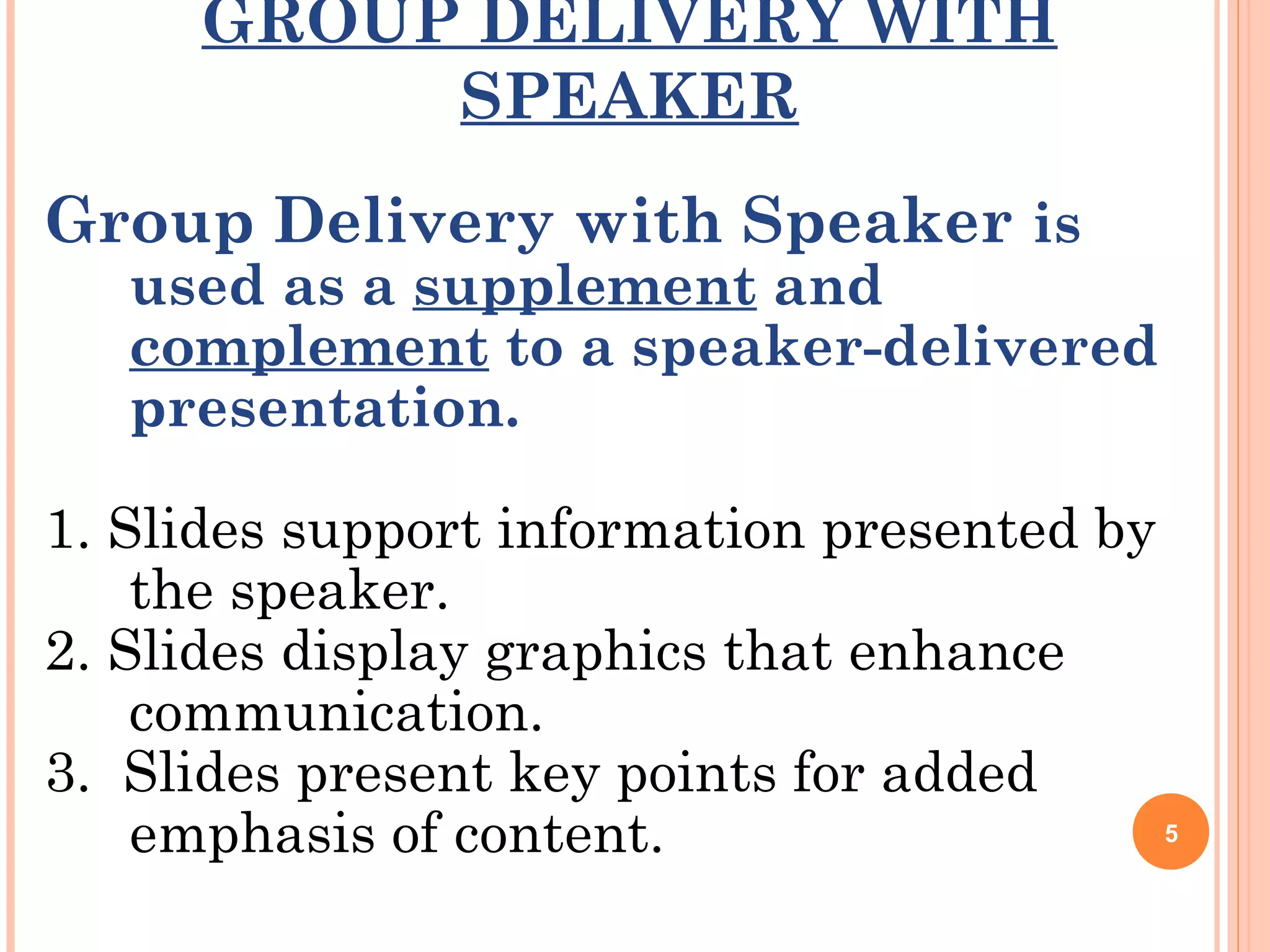Methods of presentation delivery | PPT
