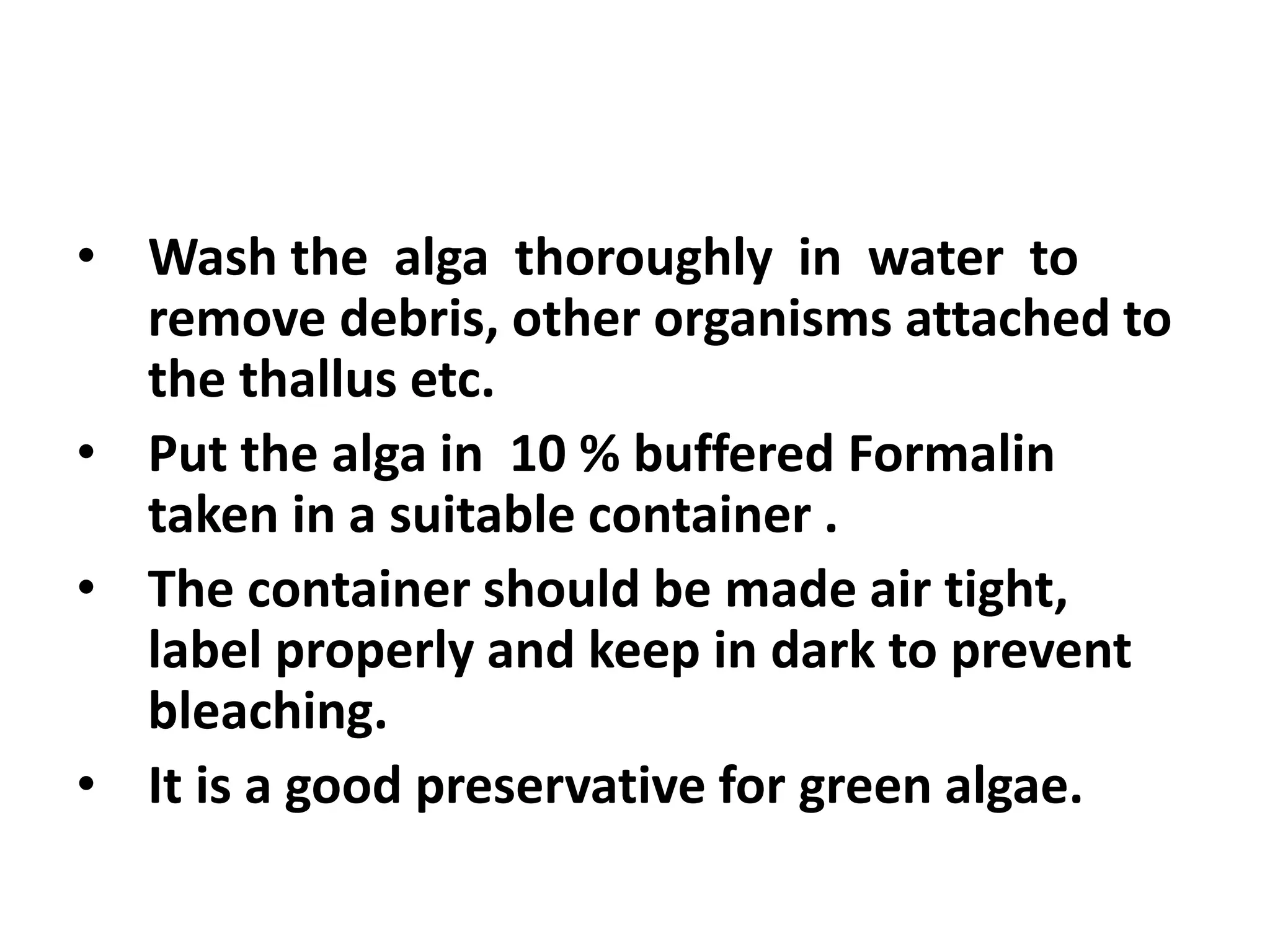 Preservation of macro and micro algae SMG | PPTX