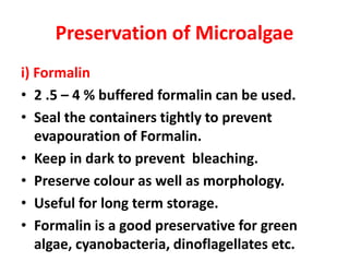 Preservation of macro and micro algae SMG | PPTX