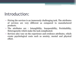 Methods of pricing services | PPTX