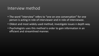 Methods of psychology | PPTX