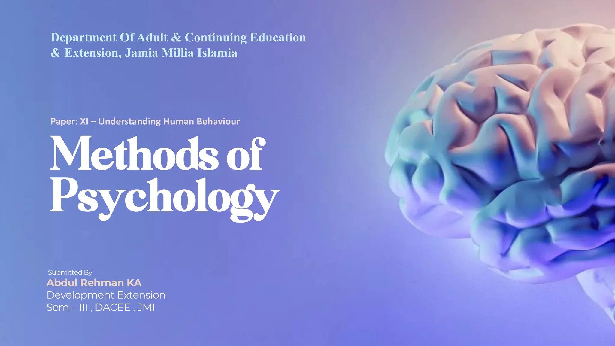 Methods of Psychology, the experimental method, observational method ...