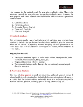 Methods of qualitative data analysis | PDF