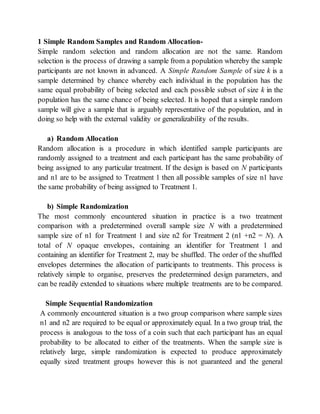 Methods of randomisation in clinical trials | DOCX